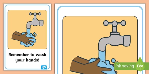 Twinkl Symbols: Wash Your Hands Poster