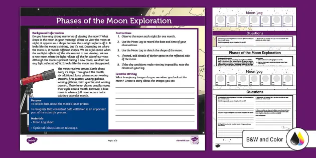 Moon Exploration Worksheet