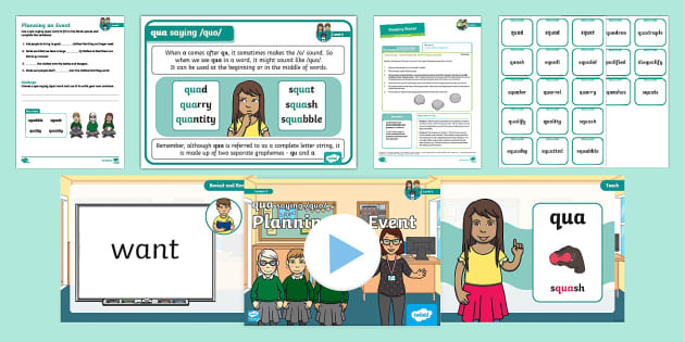 Level 6 Week 26 Lesson 2 - ‘qua’ saying /quo/ - Twinkl