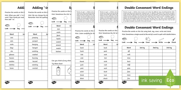 Year 1 Spelling Practice Homework Pack | Primary Resources