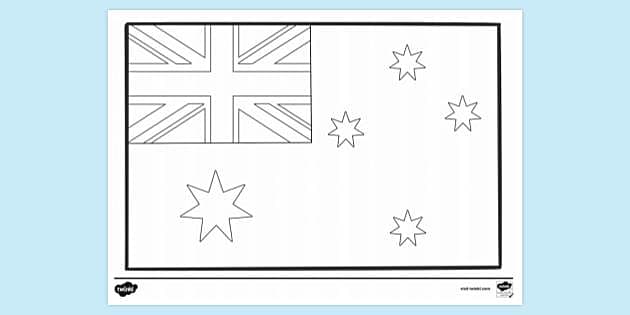 FREE! - Australian Flag Colouring Sheet | Colouring Sheets | Twinkl