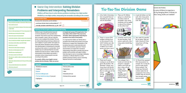👉 Y4 Maths Intervention: Division Problems with Remainders