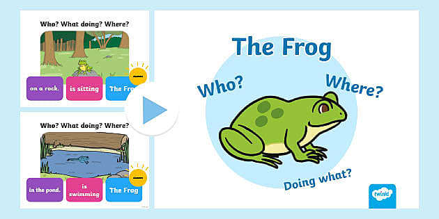 The Frog What? Doing What? Where? Colourful Semantics PowerPoint
