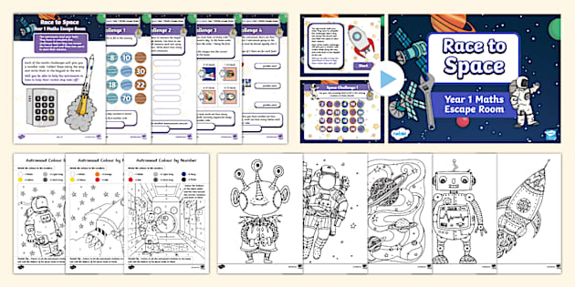 Race to Space Year 1 Maths Escape Room (teacher made)