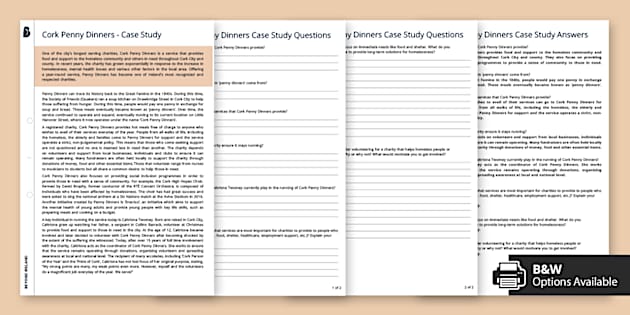 Cork Penny Dinners Case Study (l'enseignant a fait) - Twinkl
