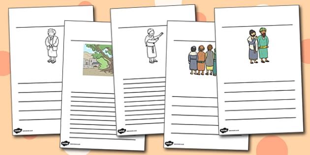Zacchaeus the Tax Collector Bible Story Writing Frames