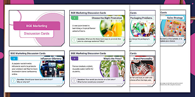 Marketing Discussion Cards