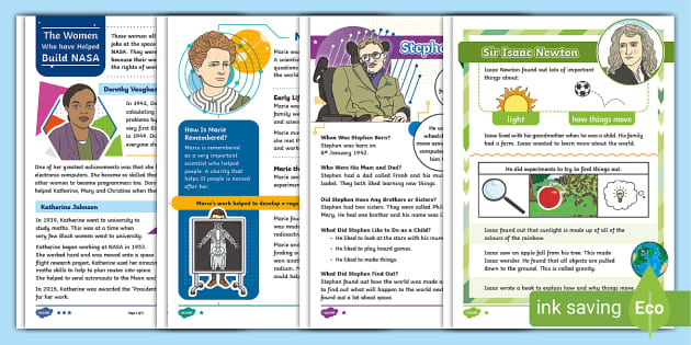 KS1 Great Inventors & Scientists Bumper Comprehension Pack