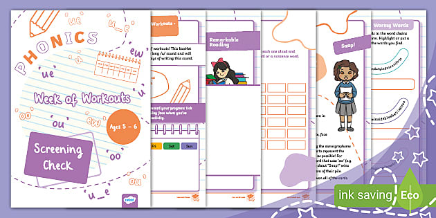 Phonics Week of Workouts: ‘u’, ‘ue’, ‘u_e’, ‘ew’, ‘oo’, ‘ou’