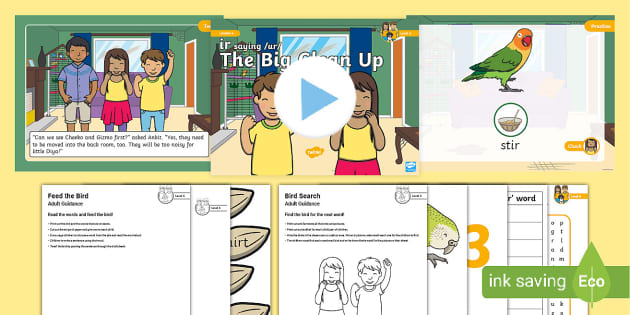 ‘ir’ saying /er/ Lesson Pack - Level 5 Week 11 Lesson 4 Activity Pack