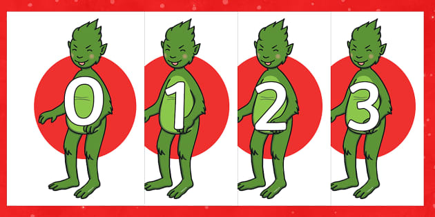 The Christmas Imp 0-30 Display Numbers (teacher made)