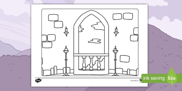 Balcony Scene Colouring Page (profesor hizo) - Twinkl