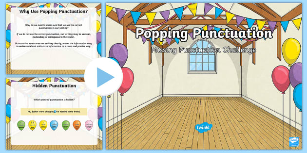 Fun Ways to Teach Punctuation - Punctuation Game