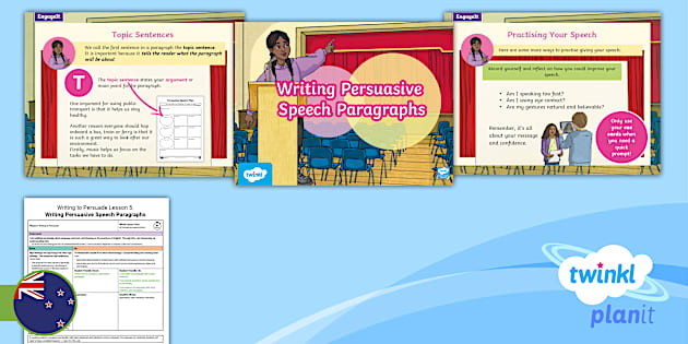 Phase 2 Speeches Lesson 5: Persuasive Speech Paragraphs