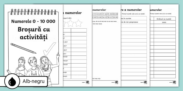 Numerele 0 -10 000 – Broșură cu activități - Twinkl