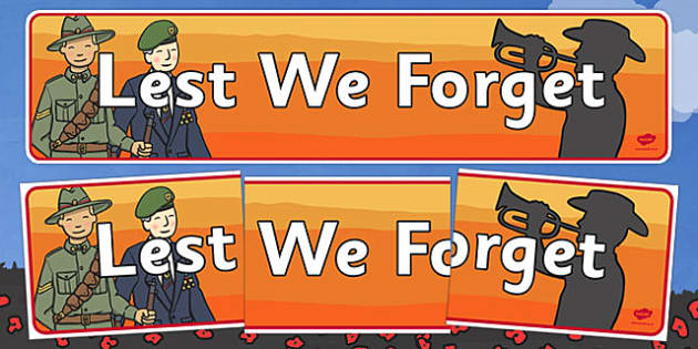 New Zealand Anzac Day Lest We Forget Display Banner