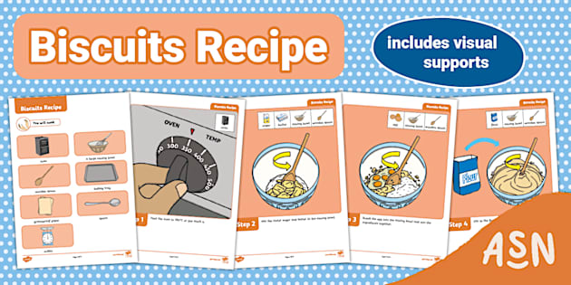 Biscuits Recipe Cards with Visual Supports