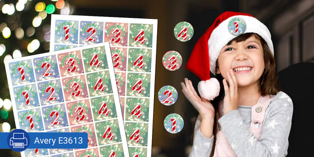 Reward Stickers - Collect All 4 - 'Helpful Elf' Christmas Theme