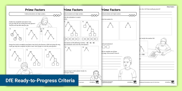 👉 Prime Factors Differentiated Maths Activity Sheet