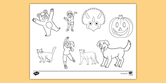 Happy Doodle Colouring Page (teacher made) - Twinkl