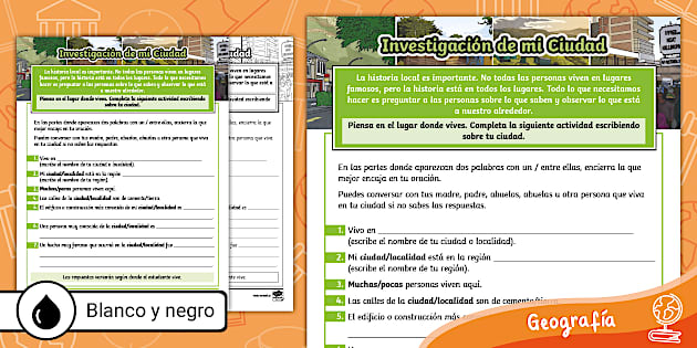 Mi Ciudad | Cs. Sociales | Guía | 3° | 4° | Investigación