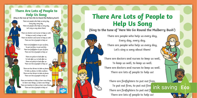 There Are Lots of People to Help Us Song (Teacher-Made)