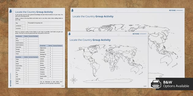 KS3 Locate the Country Group Activity (teacher made)
