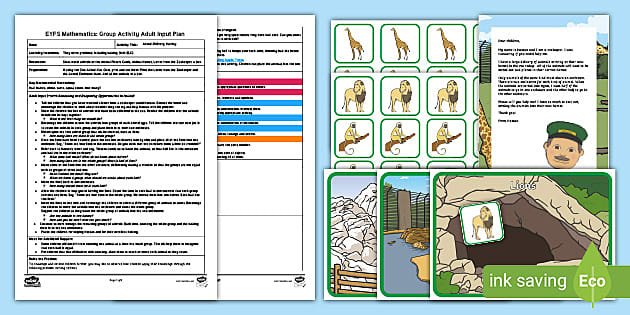 EYFS Maths: Animal Delivery Halving Group Activity Adult Input Plan and