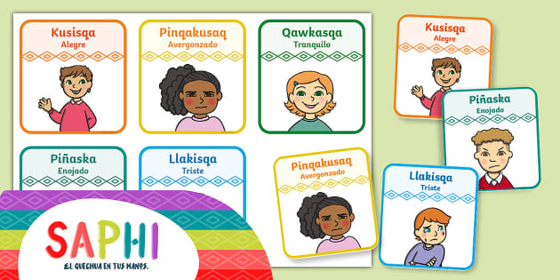 Juego de memoria: Emociones en quechua/español - Twinkl