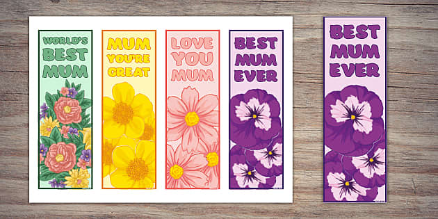Mother's Day Flower Bookmarks | Twinkl Party