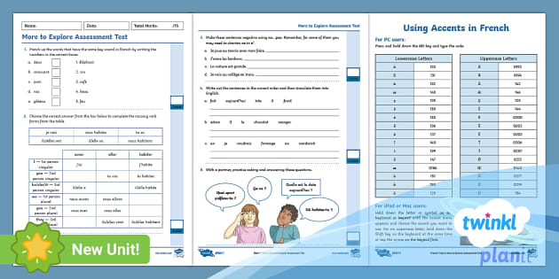 👉 French: More to Explore: Year 6 Assessment Test