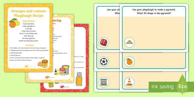 3D Shape Modelling Dough Recipe and Mat Pack | Twinkl