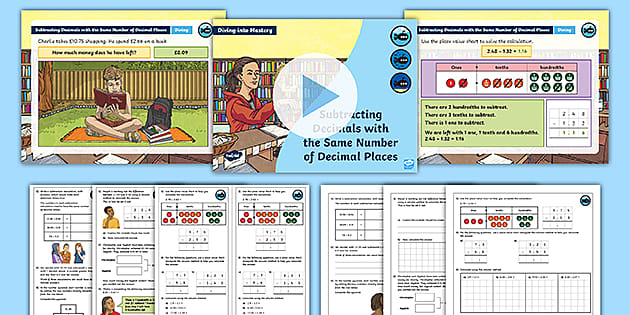 👉 White Rose Compatible Y5 Subtract Decimals with Same d.p.