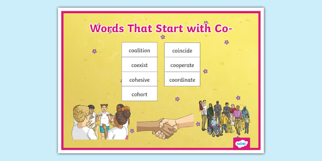 Words That Start with Co- Word Mat (teacher made) - Twinkl