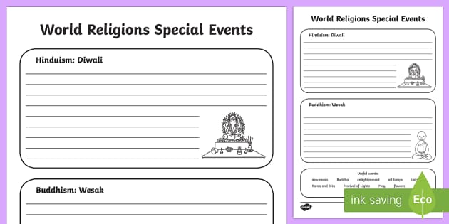 Hindu and Buddhist Celebrations Worksheet / Worksheet