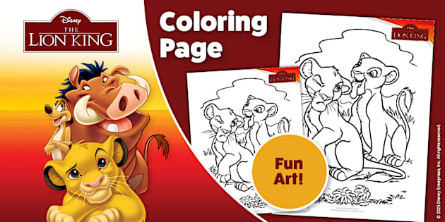 lion king cartoon coloring pages