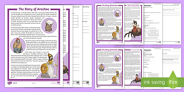 LKS2 Mythical Stories from Different Cultures: The Story of Arachne ...