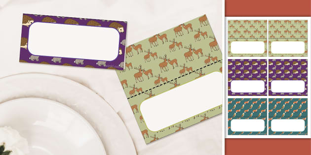 Woodland Creature Place Name Cards | Twinkl Party - Twinkl