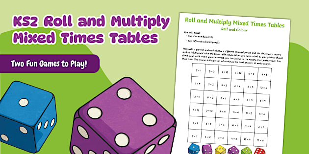 👉 KS2 Roll and Multiply Mixed Times Tables