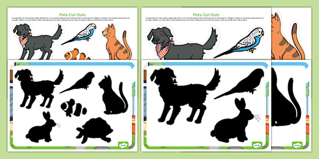 Pets Picture and Shadow Matching Activity | Twinkl - Twinkl