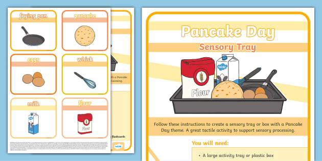 Pancake Day Sensory Tray (teacher made) - Twinkl