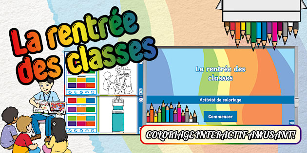 Jeu coloriage interactif : La rentrée des classes