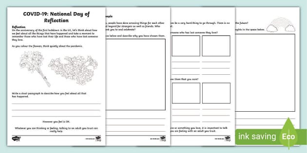COVID-19 National Day of Reflection KS2 Activity - Twinkl