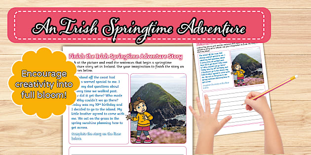 * NEW * Finish the Irish Springtime Adventure Story Worksheet