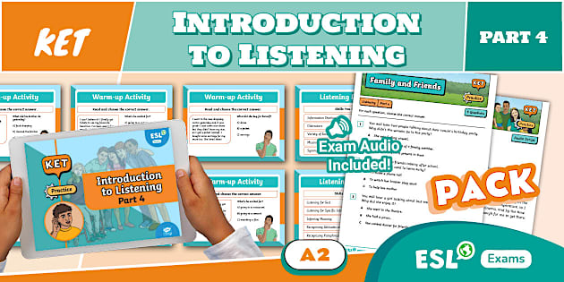 A2 Key (KET) - Introduction to Listening Part 4 Pack