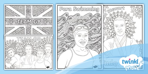 Paralympics Colouring - Team GB - Twinkl Move PE Planning