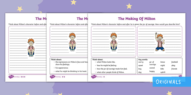 The Making of Milton Character Description Differentiated Worksheet