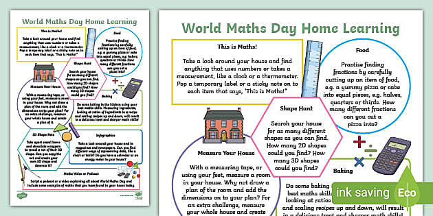 World Maths Day Ideas For Home Learning teacher Made World Maths Day Ideas For Home Learning teacher Made