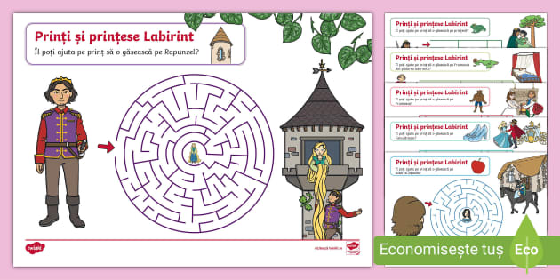 FREE! - Prinți și prințese – Labirint (teacher made)