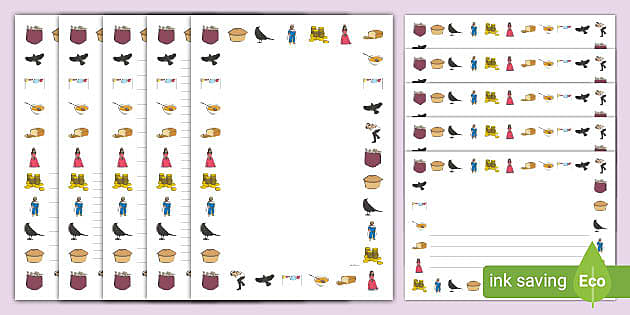 Sing a Song of Sixpence Page Borders (teacher made) - Twinkl
